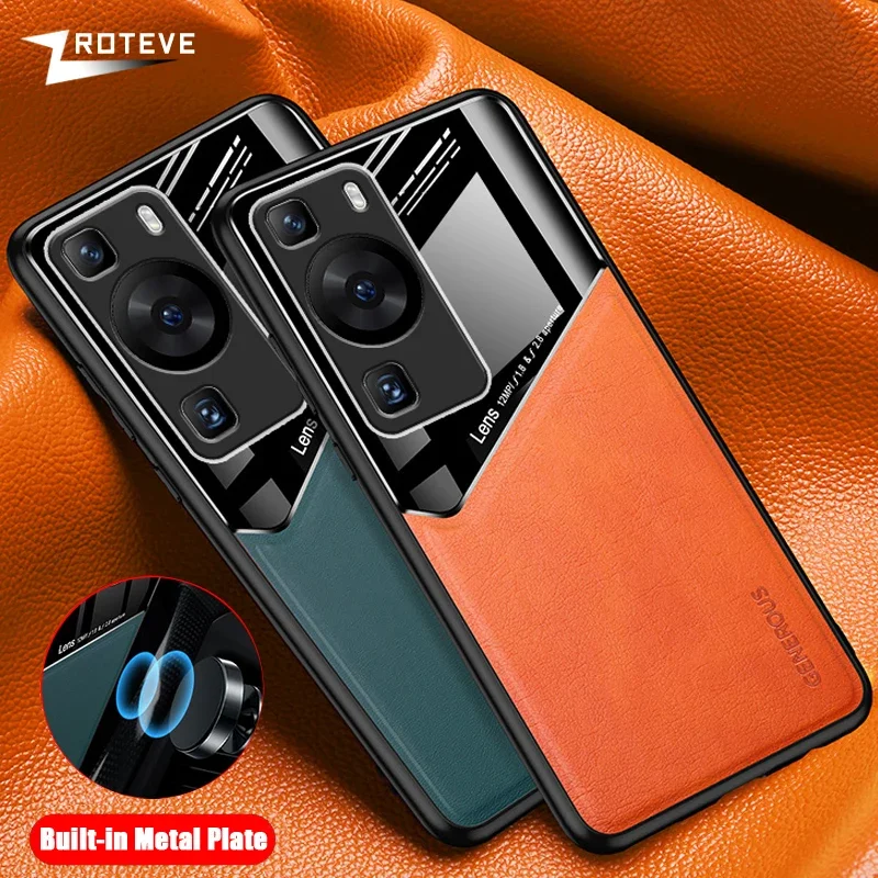 For-P60-Pro-Case-Zroteve-Leather-Texture-Soft-Frame-PC-Cover-For-Huawei ...