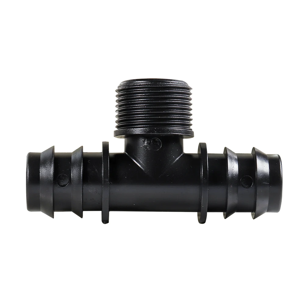 2PCS-1-2-3-4-Threaded-Tee-Connectors-16-20-25mm-PE-Irrigation-Pipe ...