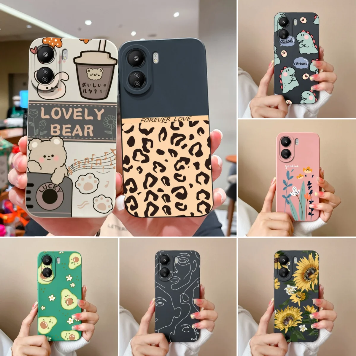Upgrade Case For Redmi 13C Soft Smooth Liquid Silicone Full Protection ...