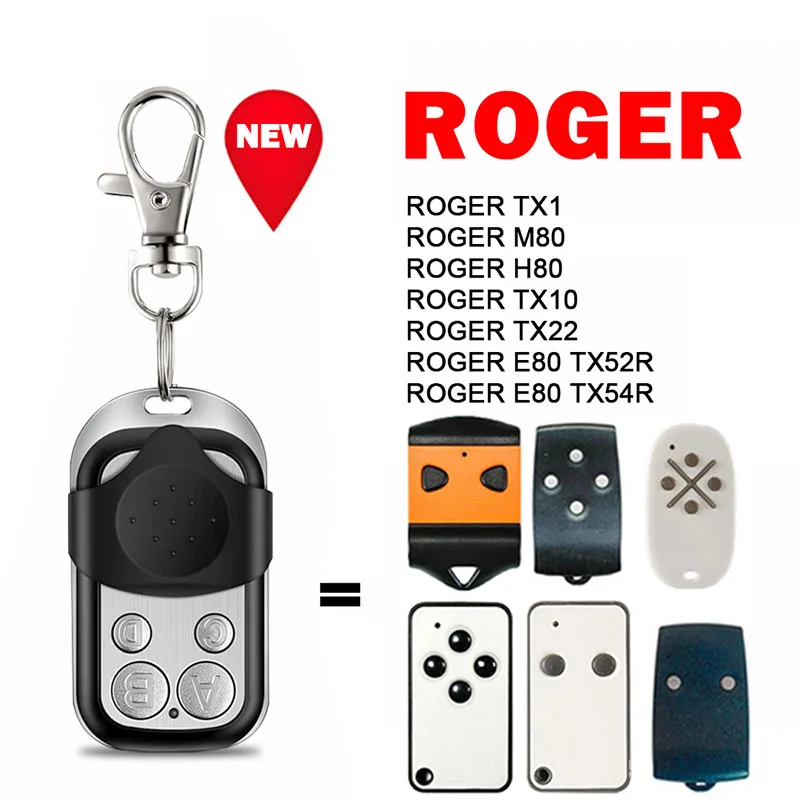 100-Clone-ROGER-TX1-M80-H80-TX10-TX22-E80-TX52R-TX54R-Garage-Door ...