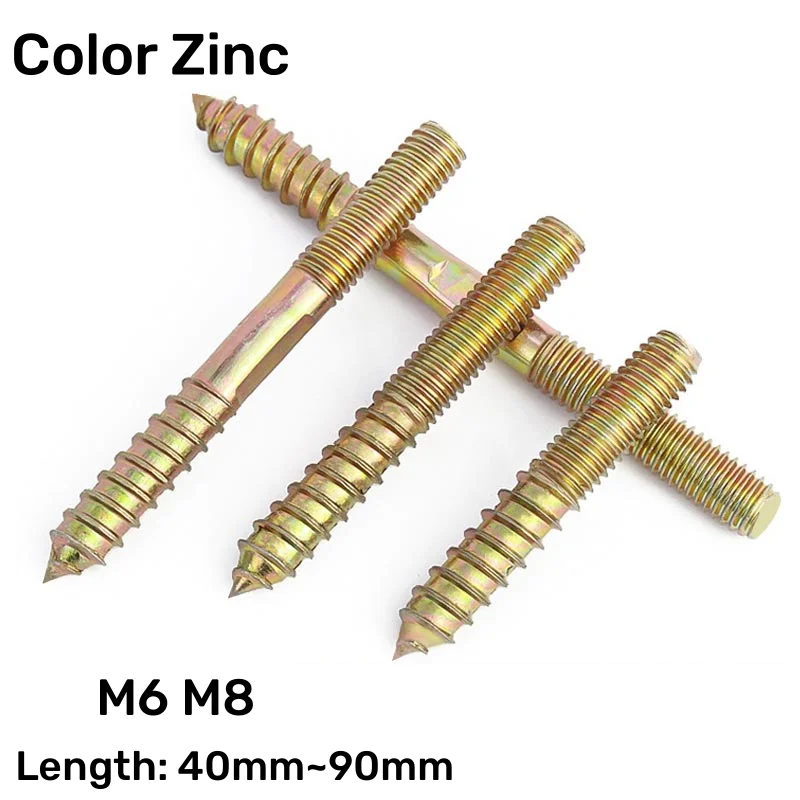 5-10-Stuks-M6-M8-Hanger-Bout-Hout-Naar-Metalen-Pluggen-Dubbele-Einde ...