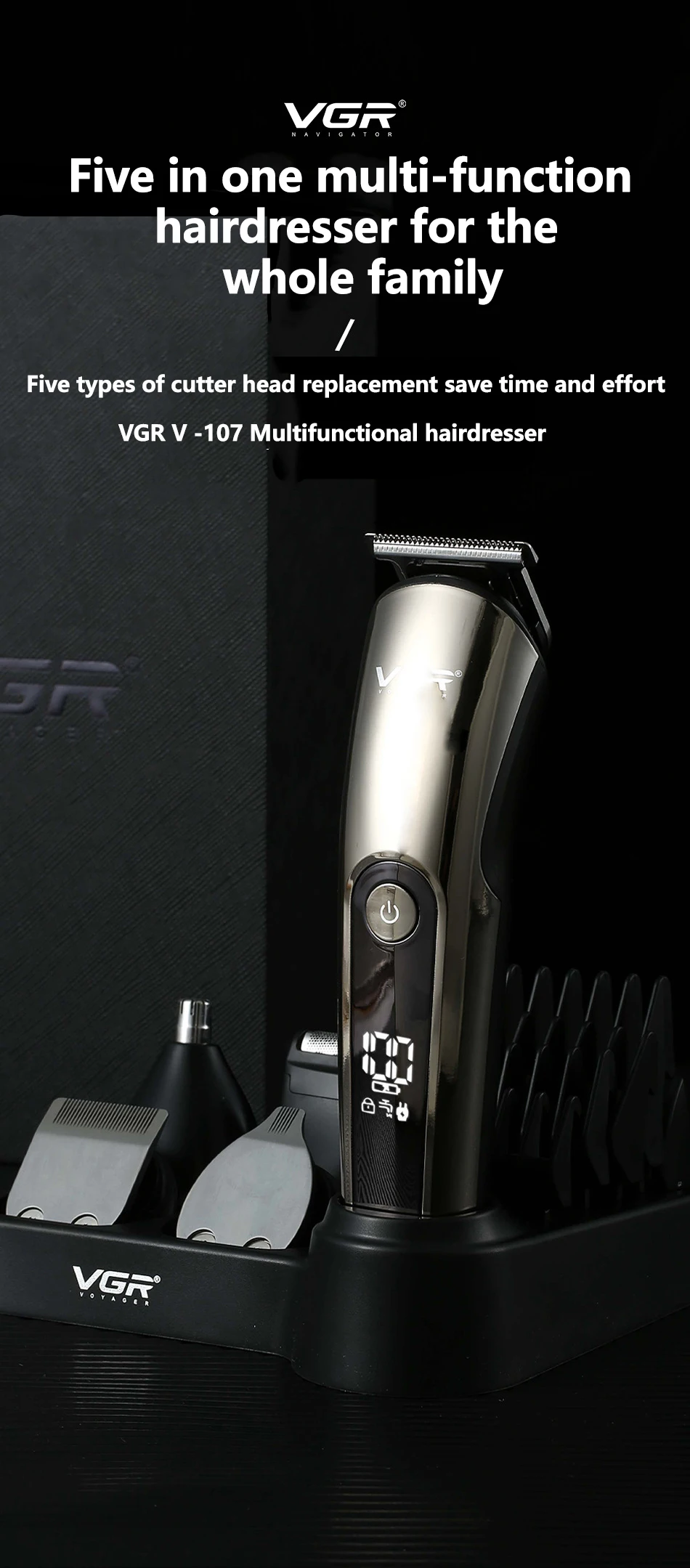 VGR V-107 Professional Hair Trimmer Price in Bangladesh | ShopZ