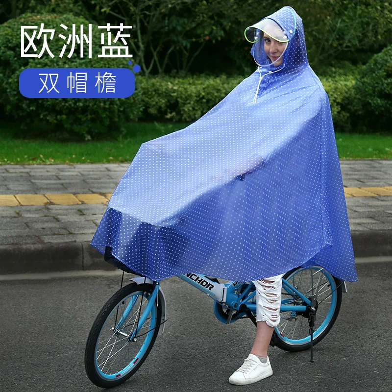 Raincoat-For-Bicycle-Cycling-Poncho-Double-Rain-Baffle-Plate-Adult ...