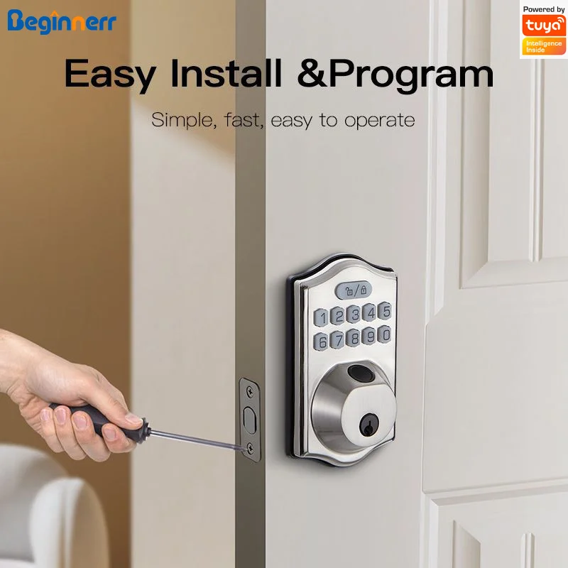 Automatic-Deadbolt-lock-Tuya-Bluetooth-pincode-fingerprint-keyless ...