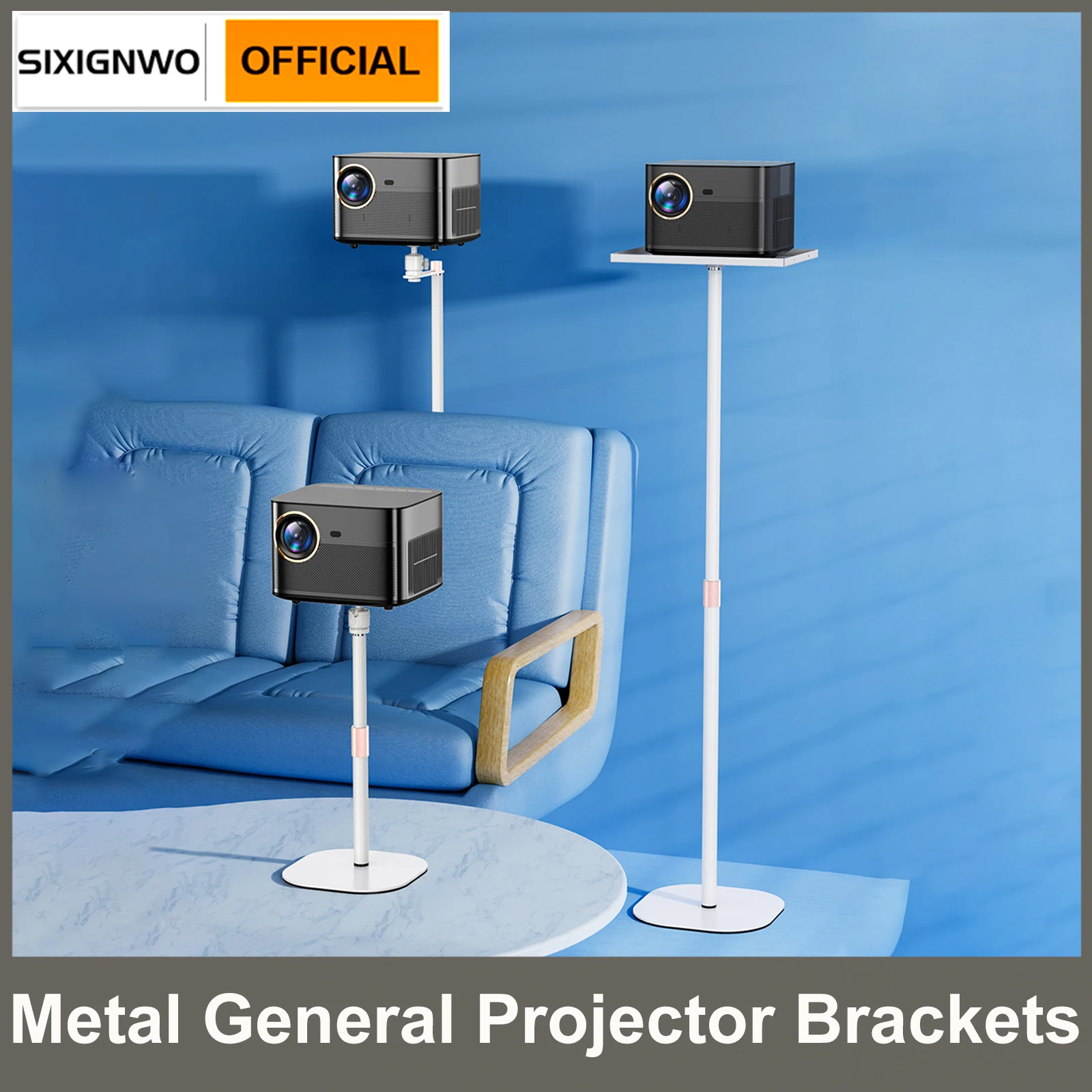 120cm-Floor-Projector-Bracket-Stand-Metal-Holder-Multi-angle-Adjustable ...