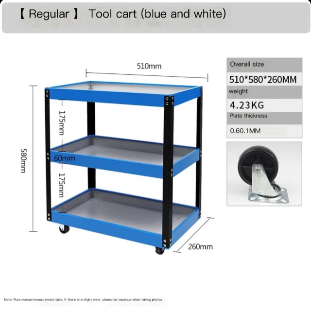 Mechanical Workshop Tools Cart Multifunctional Shelf Layer Hand Push ...