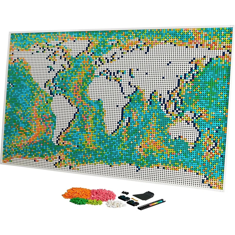 11695 PCS World Map Mosaic Building Blocks Map Large Model Bricks Toy ...