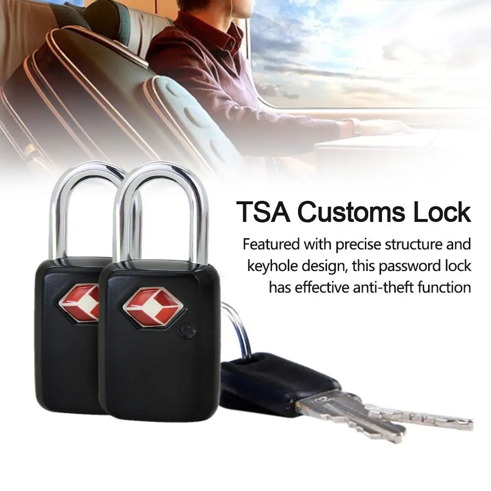 2022 New TSA Customs Lock With Key Small Portable Padlock Waterproof ...