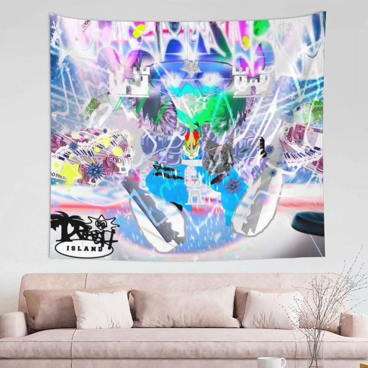 Icedancer Bladee Tapestry Colorful Polyester Wall Hanging Home Decor ...