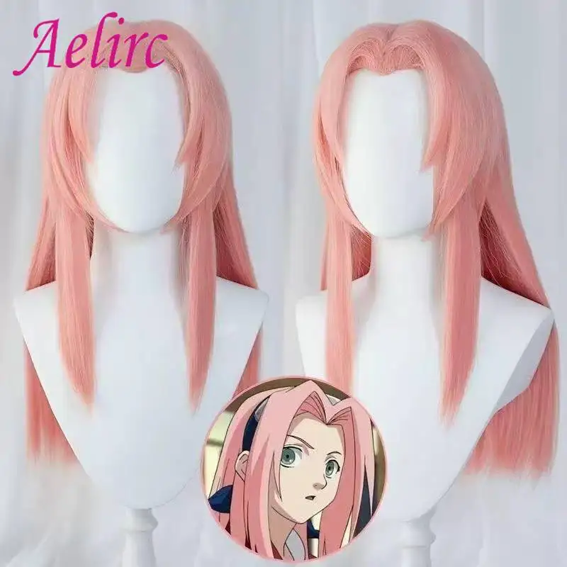 Sakura Cosplay Wig HOKAGE NINJA Anime Coser Synthetic Wig Cute Girl ...