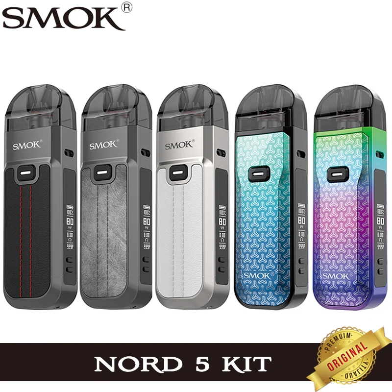 Original-SMOK-Nord-5-Pod-Kit-80W-Vape-with-2000mAh-Battery-5ML-Nord-5 ...