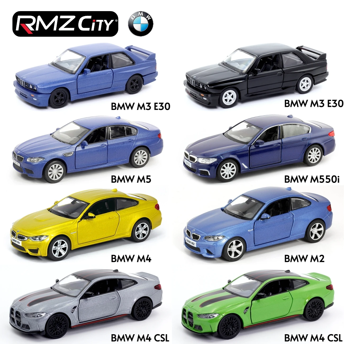 1/36 BMW M2 M3 M4 M5 Toy Car Model For Children RMZ CiTY Diecast Metal ...