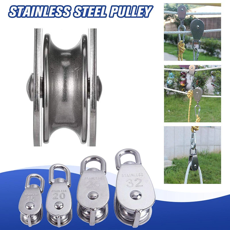 SUS304 Fixed Pulley Lifting Pulley Wire Rope Block Fixed Swivel Pulley ...