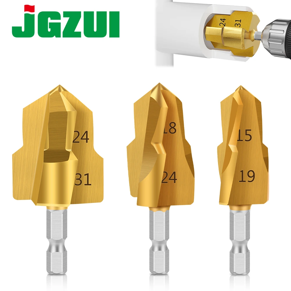 1-3Pcs-PPR-Lifting-Stepped-Drill-Bit-Hexagon-Shank-Water-Pipe ...