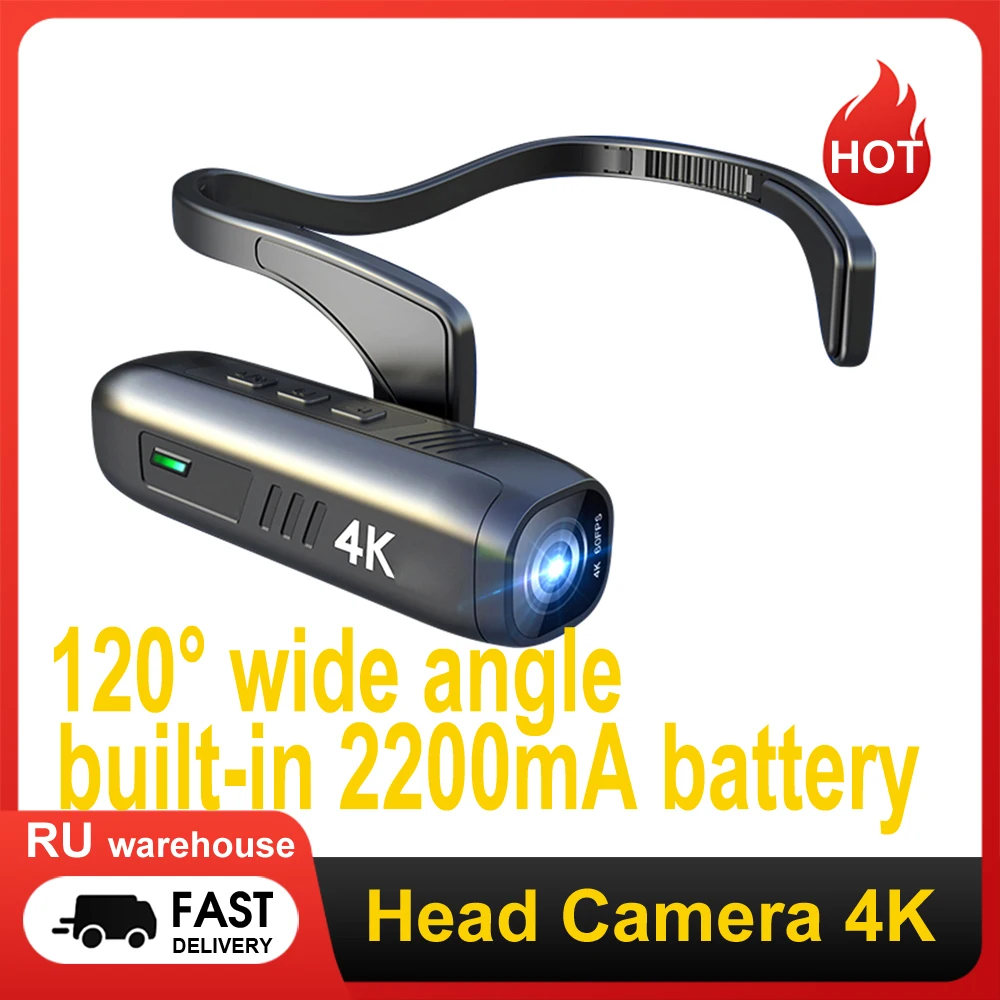 4K-30FPS-Head-Mounted-Camera-Wearable-WiFi-Video-Camera-Camcorder-120 ...