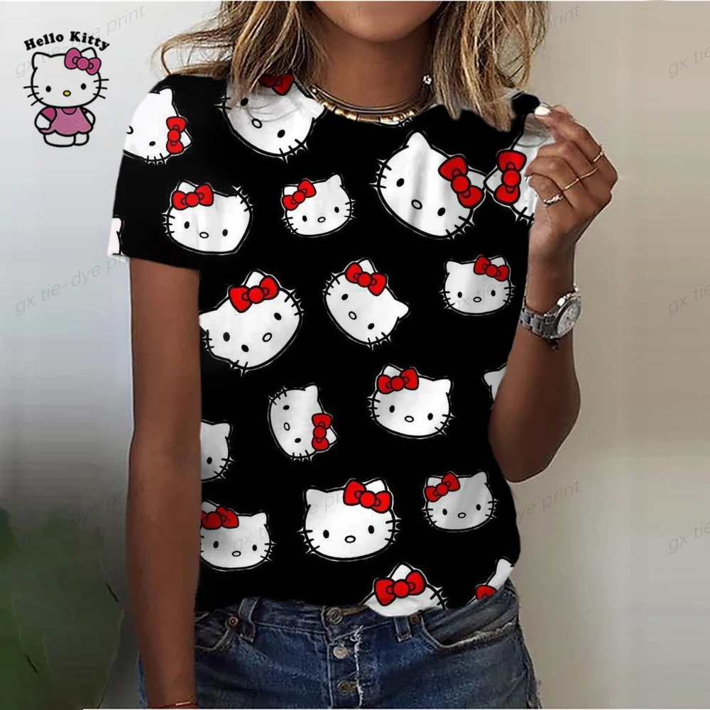 Women-Hello-Kitty-90s-Trend-Cute-2023-Fashion-Graphic-T-Top-Cartoon ...