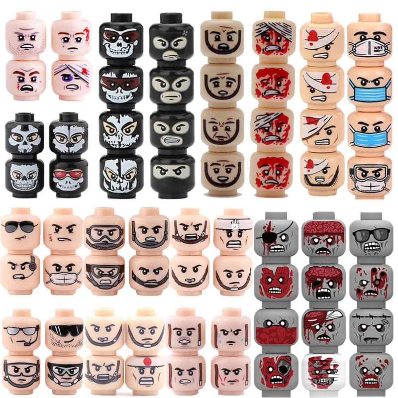 Military-Army-Solider-Face-Head-Figures-War-Facial-Expression-Building ...