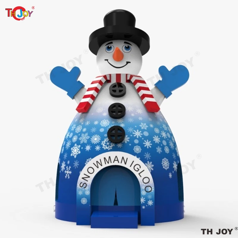 8x5m-Inflatable-Snowman-Igloo-Christmas-Snow-Theme-Bounce-House-For ...