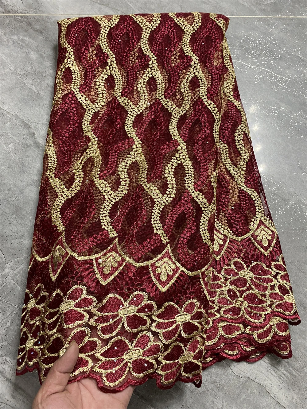 Embroidered-Tulle-Lace-Fabric-for-Women-Dress-African-Lace-Material ...