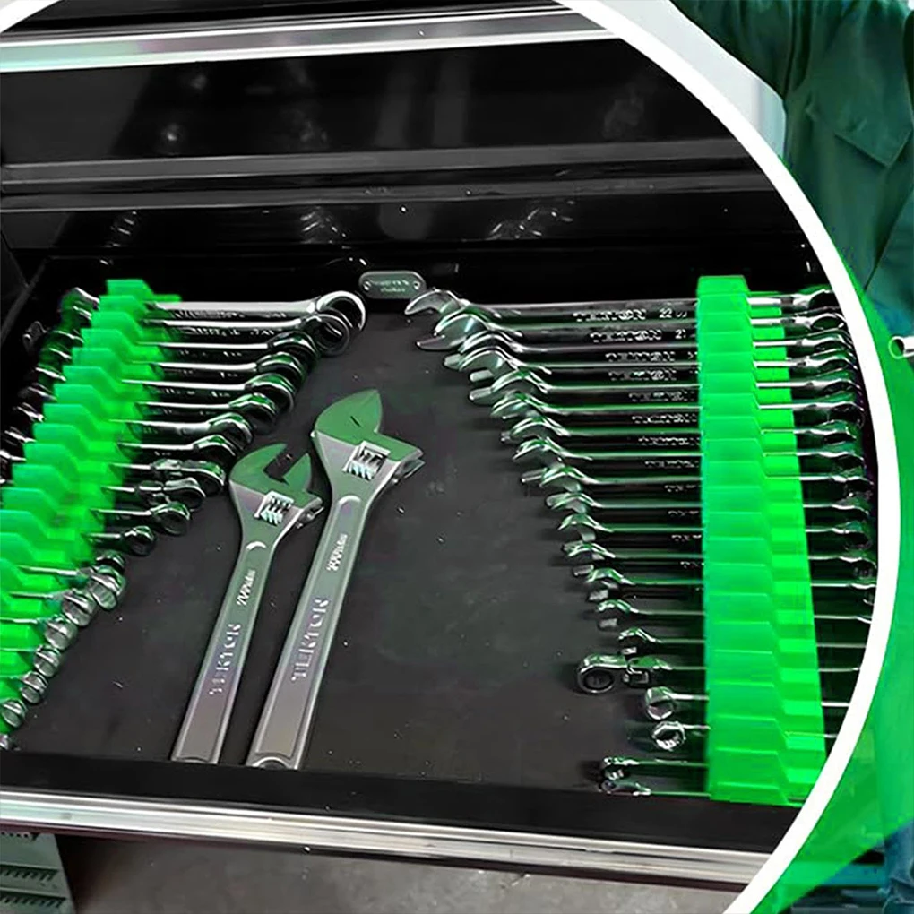 20 Slot Magnetic Wrench Organizer Wrench Organizer Set for Tool Box ...