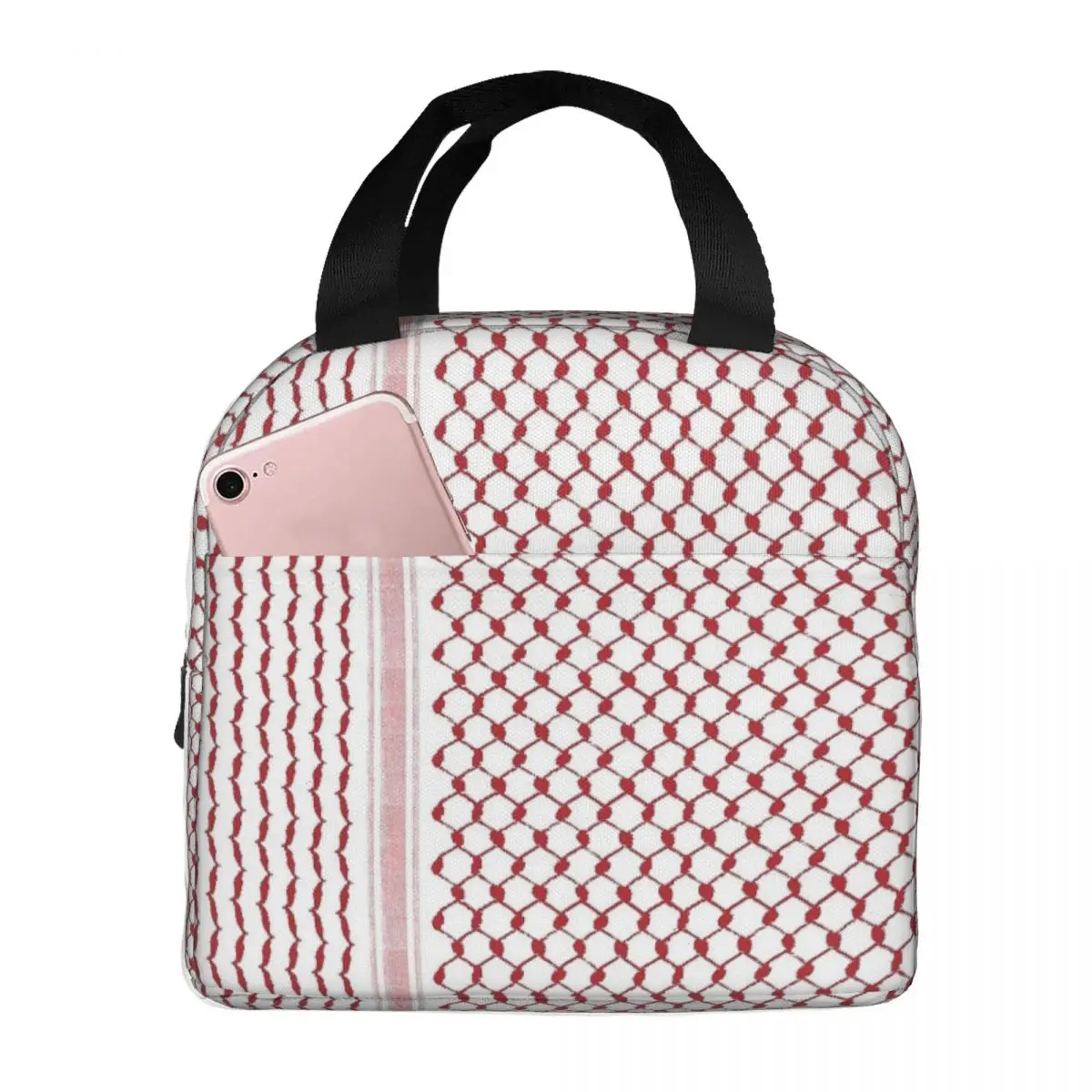 Palestinian-Hatta-Kufiya-Keffiyeh-Insulated-Lunch-Bags-Palestine-Arabic ...