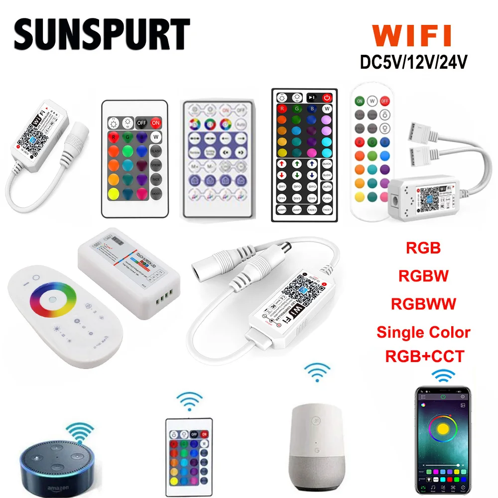 매직 홈 와이파이 LED 컨트롤러, RGBW RGBWW RGB + CCT 블루투스 2.4G 터치, 5050 2835 WS2811 ...