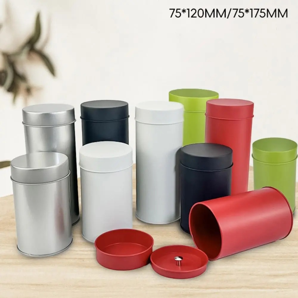 Metal Tea Can with Sealed Double Lid, Tinplate Tea Storage Tea Tin ...