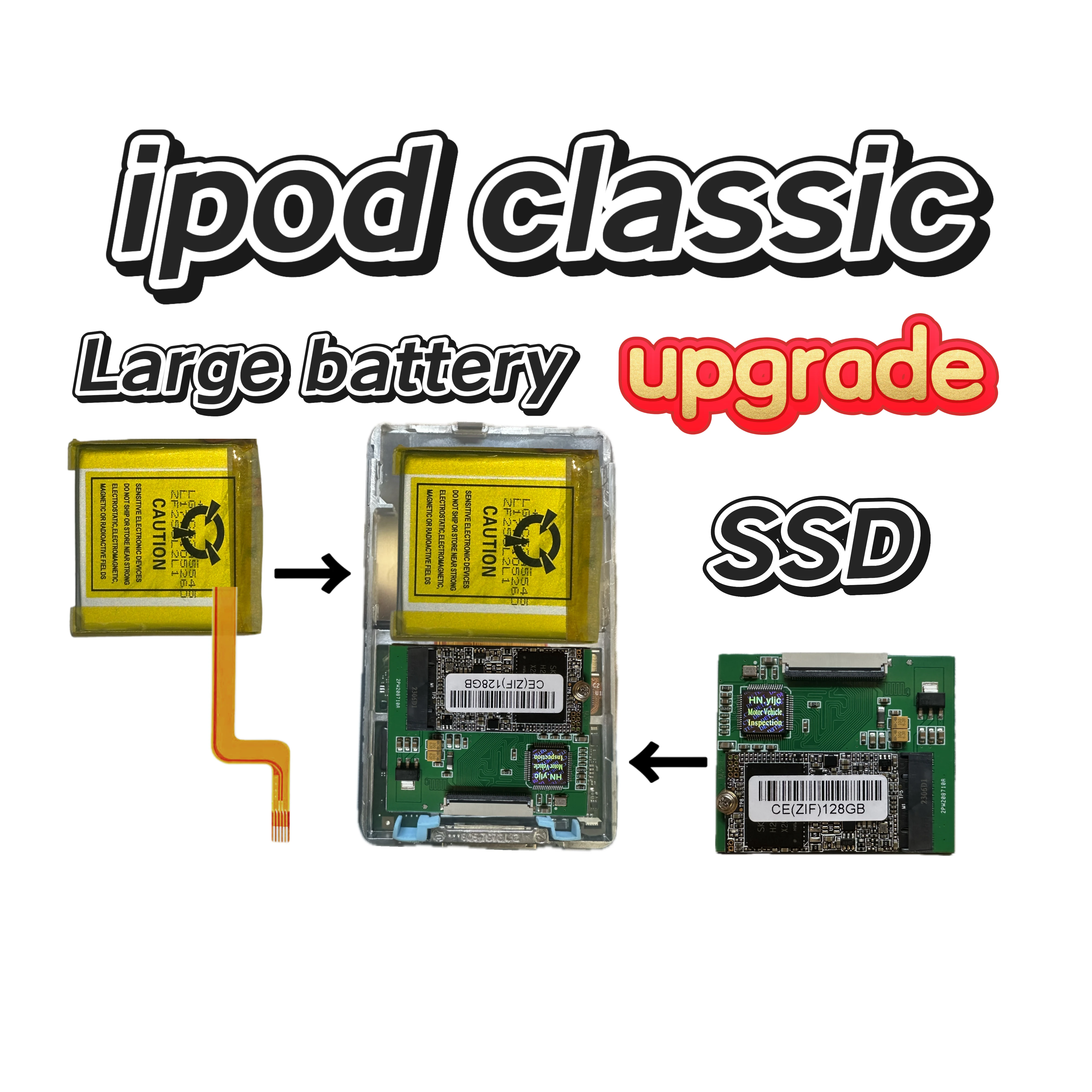 Nuovo SSD 64GB 128GB 256GB 512GB 1TB por iPod Classic 7Gen 6Gen 5Gen ...