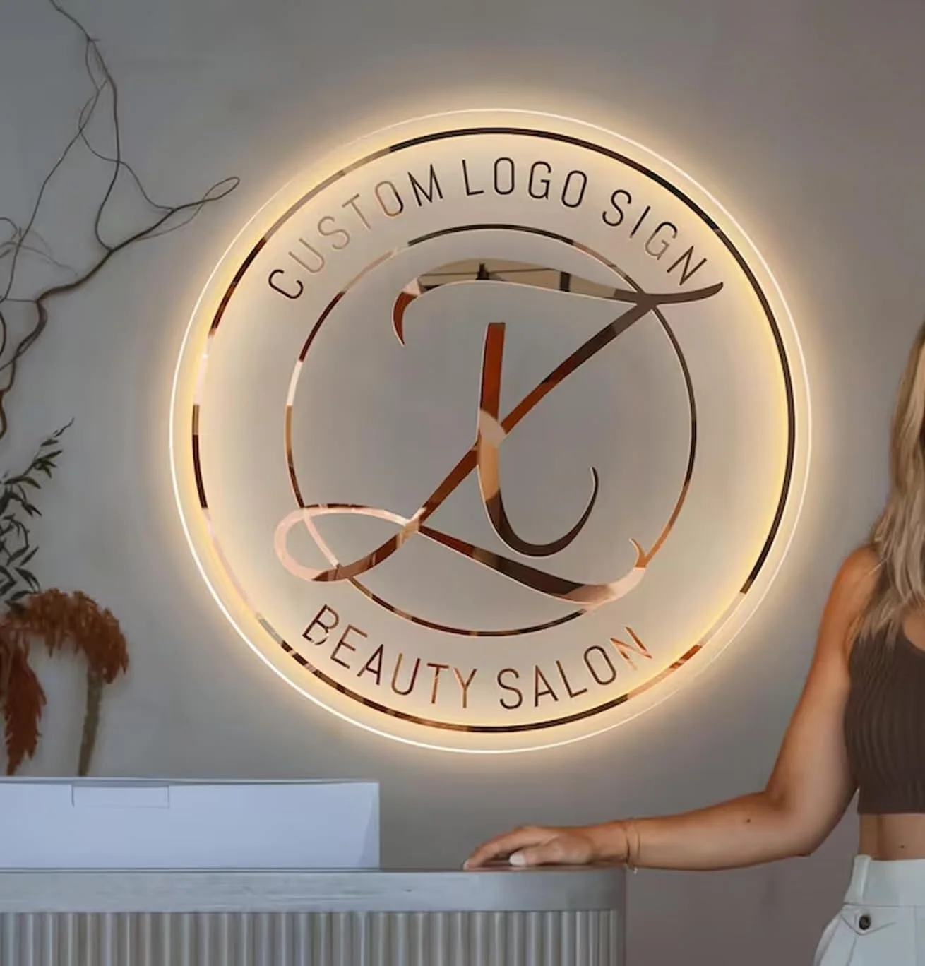 Custom Logo Business Neon Sign - Personalized Acrylic Led Logo Design ...