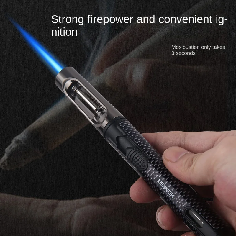 HONEST-Torch-Gas-Lighter-Visible-Gas-Pen-Style-Windproof-Turbo-Cigar ...