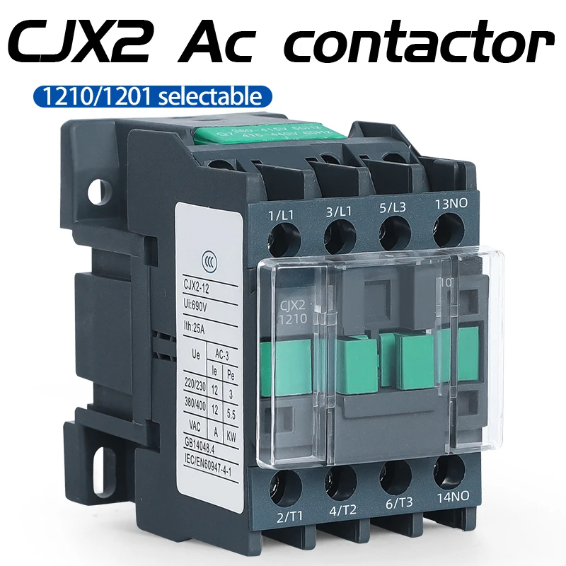 CJX2-1201-1210-Industrial-Electrical-AC-Contactor-Strong-Conductive-24V ...