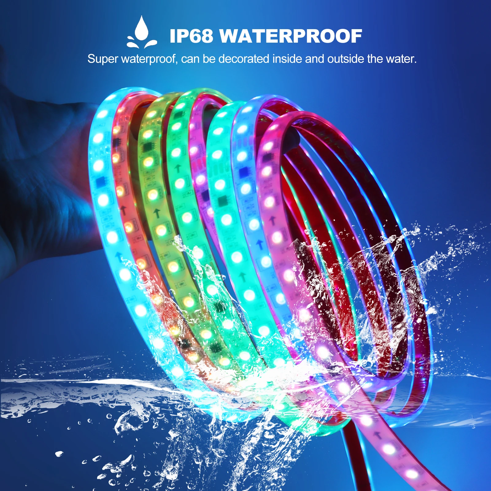 IP68-Waterproof-WS2811-LED-Strip-24V-Dream-Color-TV-BackLight-Self ...