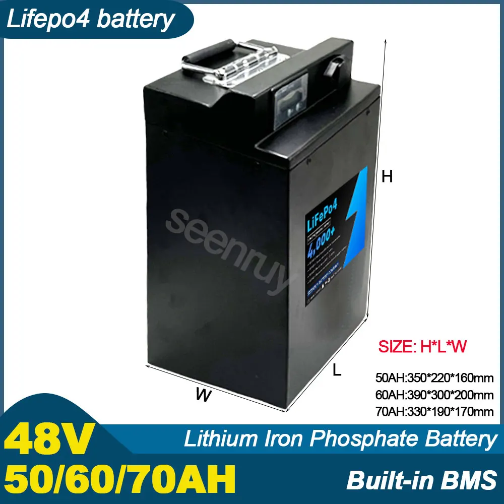 48V-50AH-60AH-70AH-Lifepo4-With-Charger-Lithium-Iron-Phosphate-Battery ...