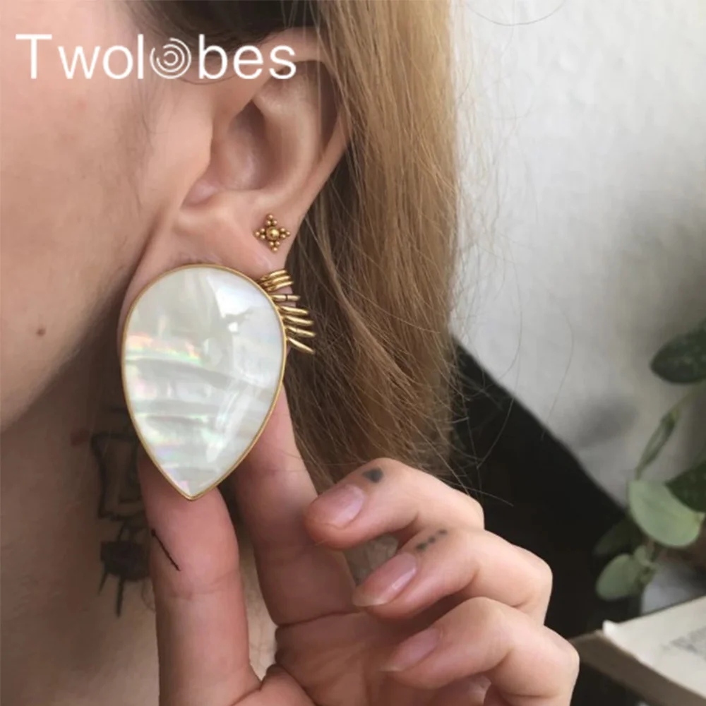 Towlobes 2PCS Water Drop Conch Ear Gauges Plugs Tunnels 316 Stainless ...