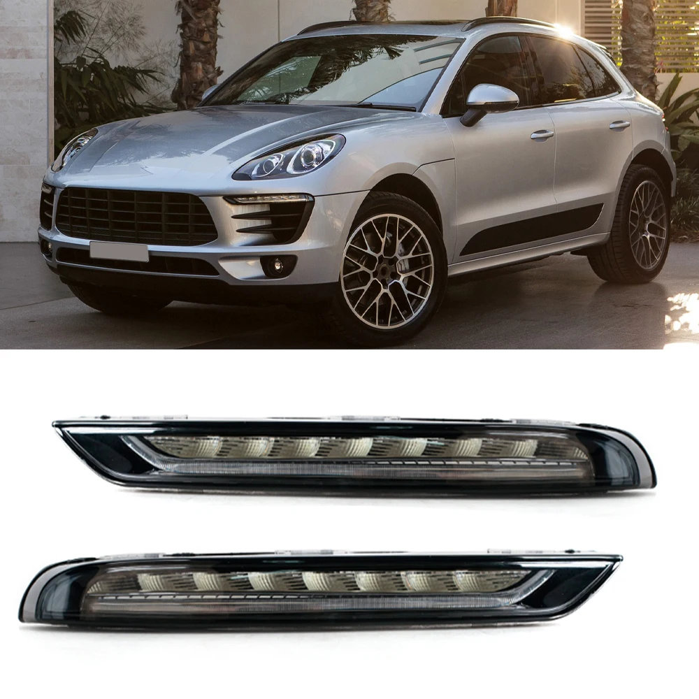 Car-Front-Bumper-Daytime-Running-Light-LED-DRL-Driving-Lamp-For-Porsche ...