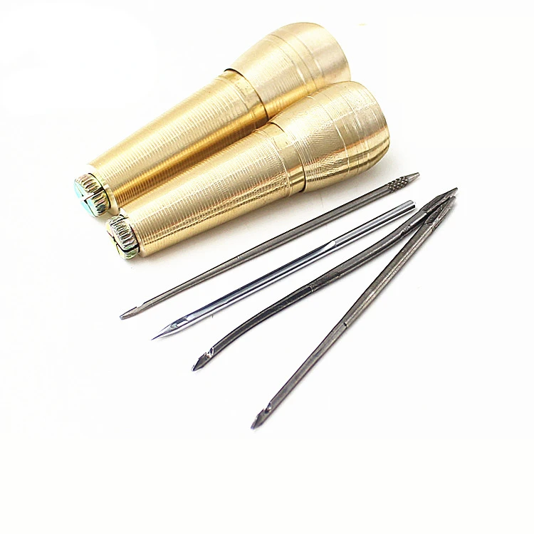 Leather-Sewing-Kit-DIY-Leather-Sewing-Awl-Needle-with-Copper-Handle-Set ...