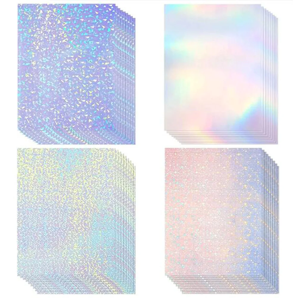 Holographic-Glitter-Laser-Self-Adhesive-Waterproof-Vinyl-Stickers-A4 ...