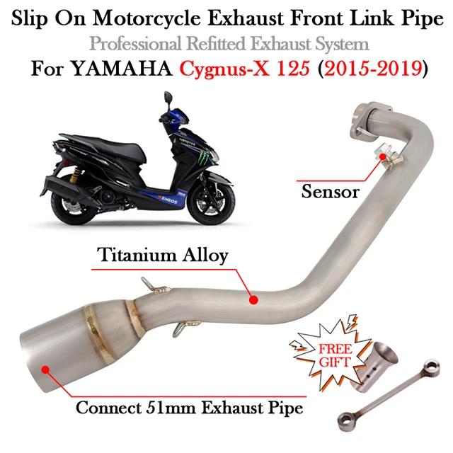 Slip On pour YAMAHA Cygnus-X 125 125cc 2015 - 2019 Échappement de moto ...