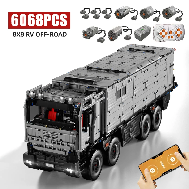 6068PCS-Off-Road-RV-Building-Blocks-City-Motorhome-Model-Bricks-Kids ...