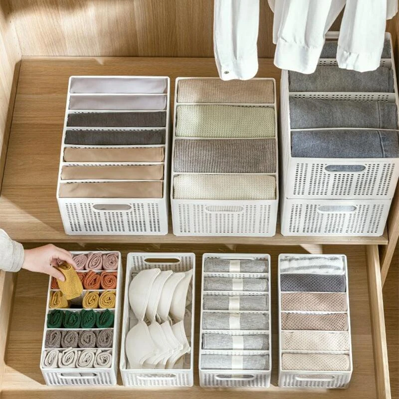 Foldable Storage Box For Jeans Pants Underwear Closet Cabinet Wardrobe ...