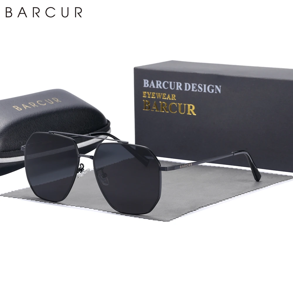 BARCUR-Original-Business-Sunglasses-Man-Polarized-Square-Sun-Glasses ...