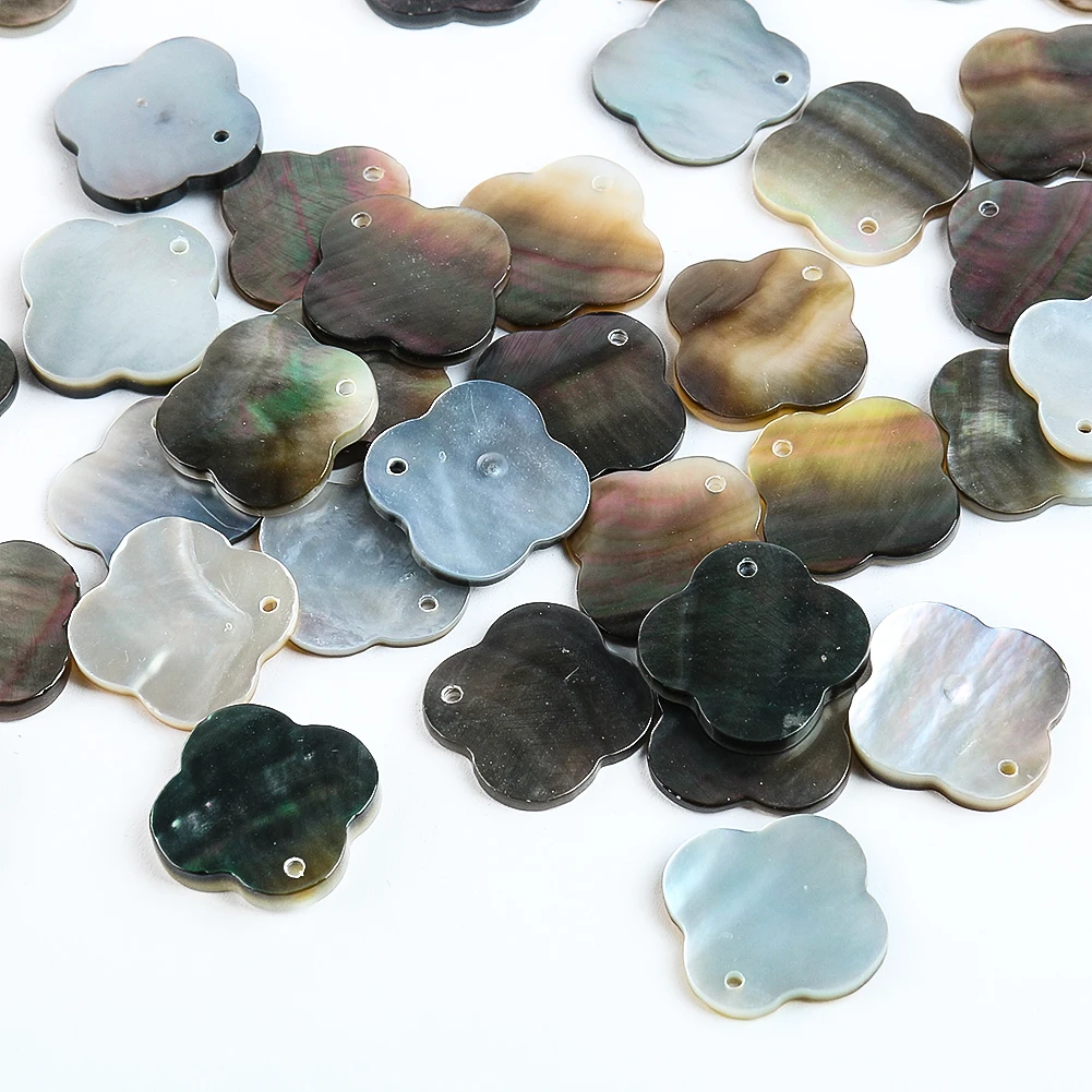 5pc Classic Four Leaf Clover Flower Genuine Mother Of Pearl Shell Beads ...