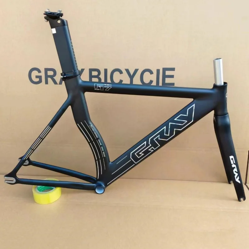 GRAY-Single-Speed-Track-Bike-Framework-Fixed-Gear-Bike-Frameset-47-51 ...