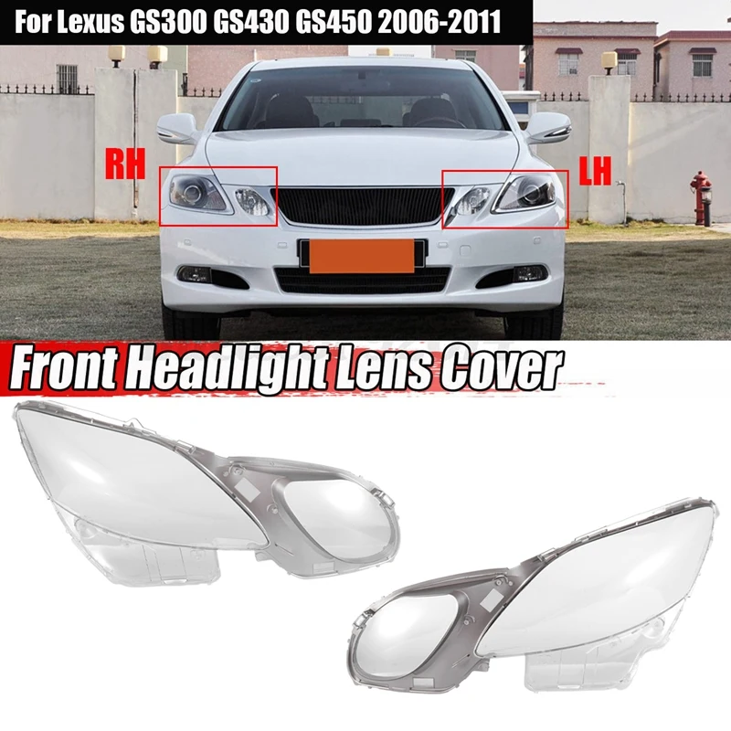 Car-Headlight-Transparent-Lens-Cover-For-Lexus-GS300-GS430-GS450-2006 ...
