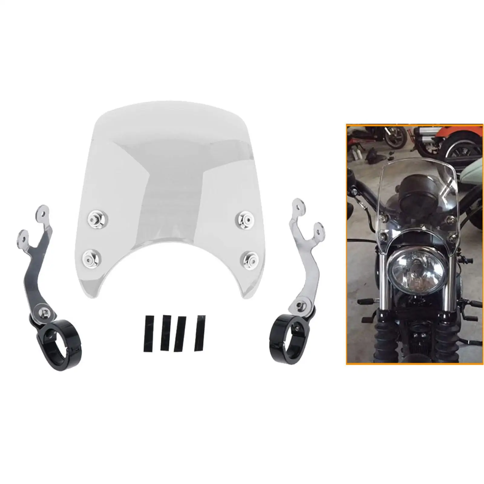 5-inch-Round-Headlight-Windshield-with-Mounting-for-XL-8800-XL48-72 ...