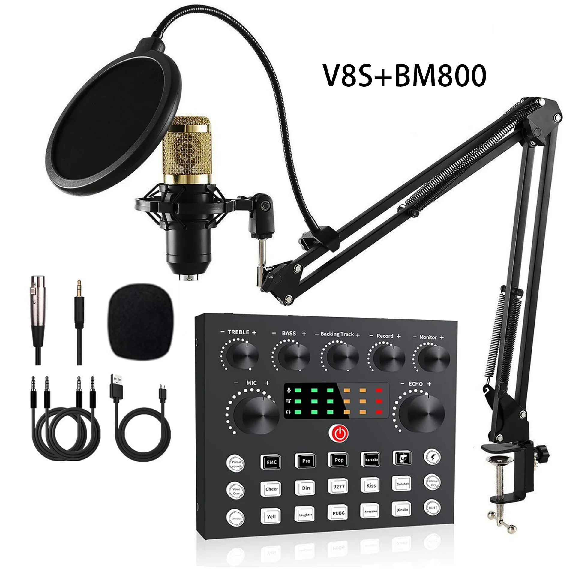 V8S-Microphone-Kit-Sound-Card-Microphone-Set-MaonoCaster-Audio ...