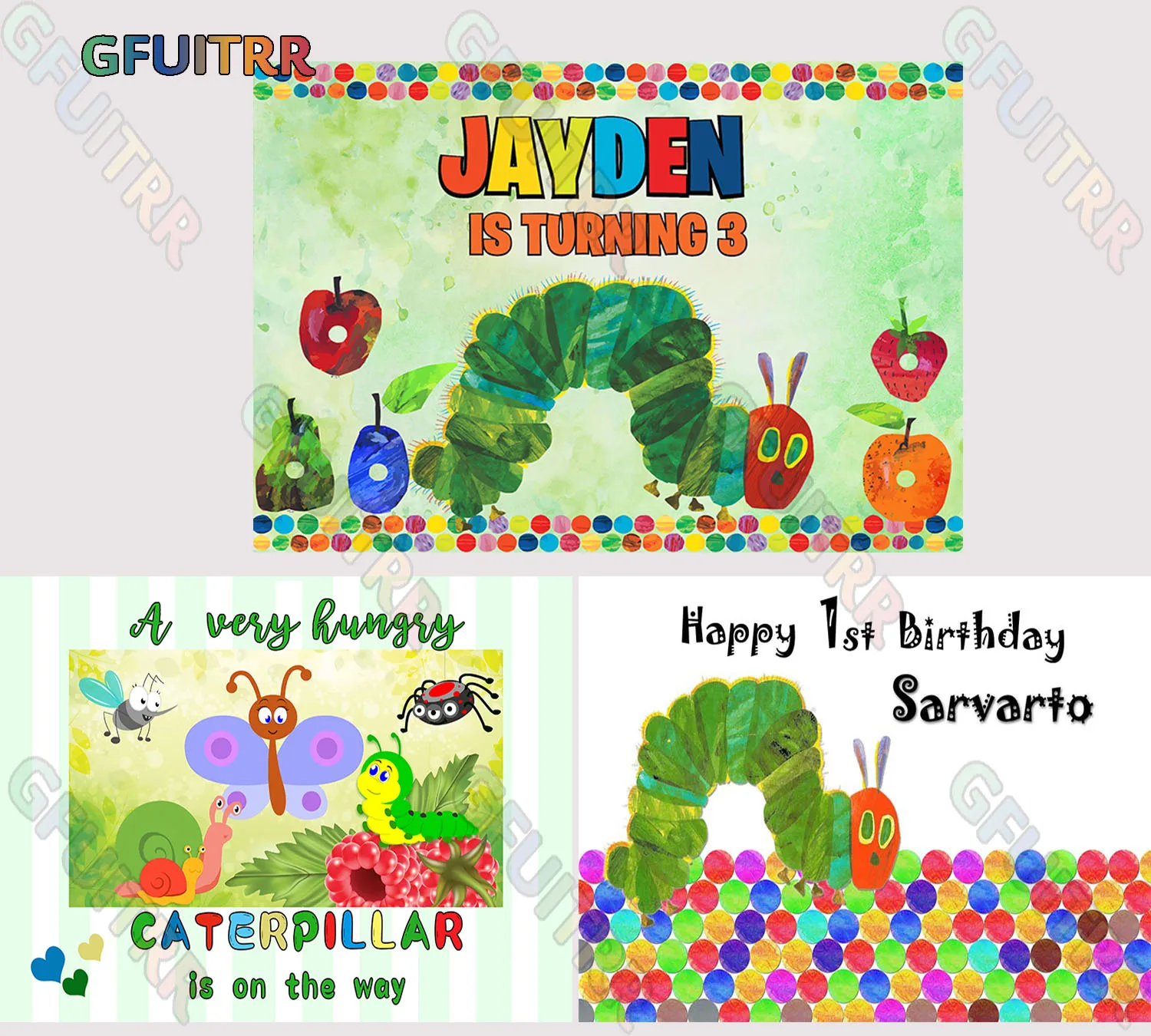 GFUITRR-Hungry-Caterpillar-Backdrop-Kids-Birthday-Party-Baby-Shower ...