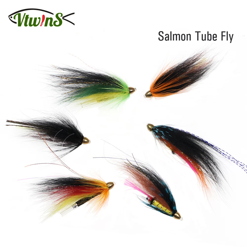 Vtwins 5PCS Brass Conehead Tube Fly for Trout Salmon Tube Flies ...