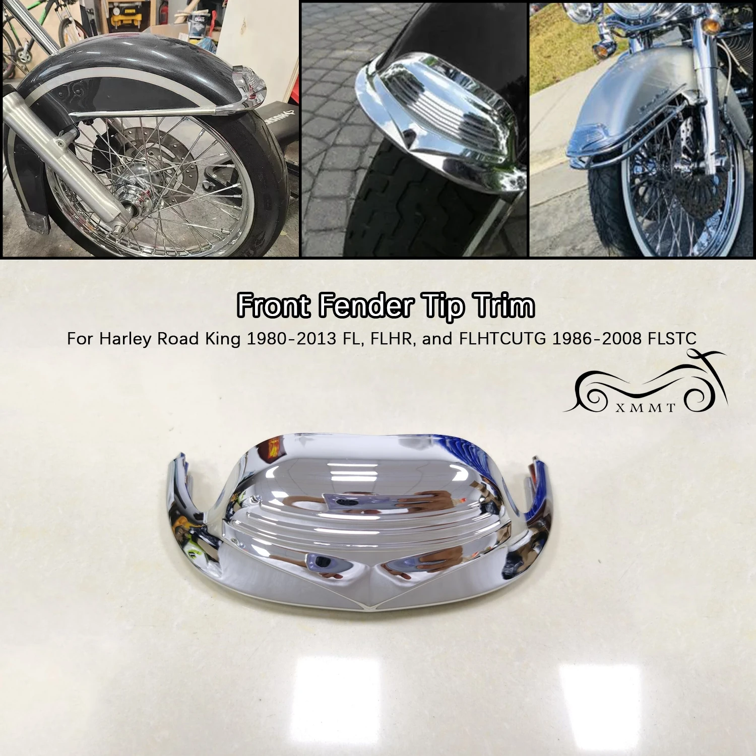 Motorcycle Chrome Front Fender Mudguard Tip Trim For Harley Heritage ...