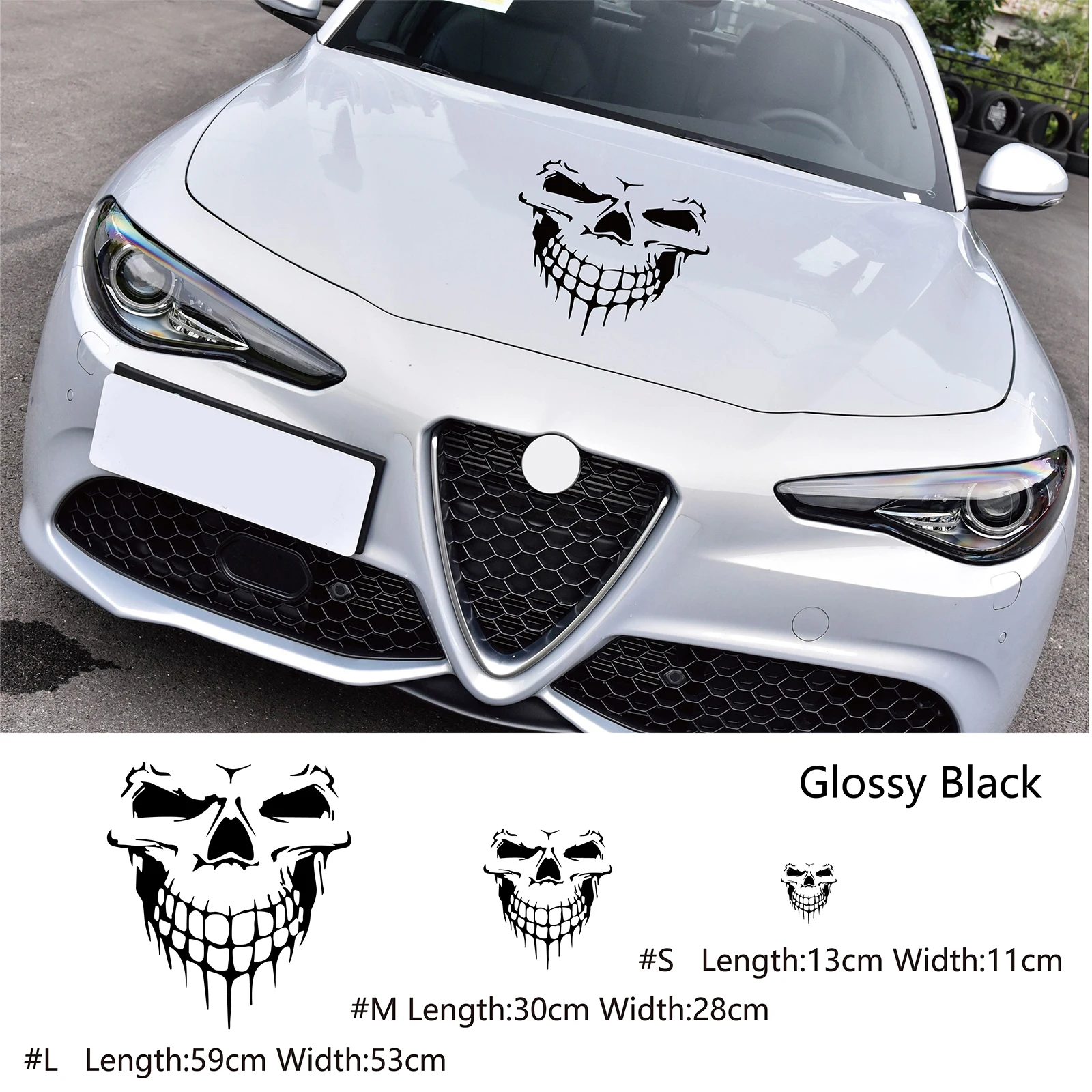 Various-Size-Skull-Hood-Bonnet-Decal-Vinyl-Graphic-Sticker-Car-Truck ...